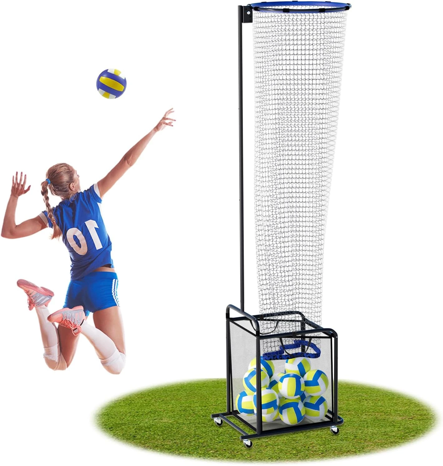 Creproly Volleyball Trainer All Sports Outlet Adjustable with Wheels ...